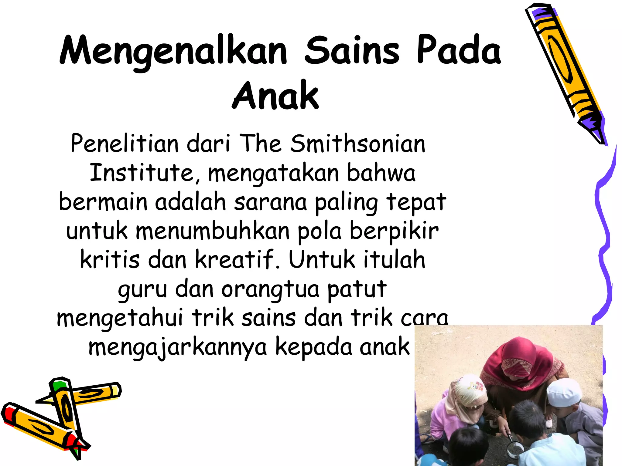 Sains untuk anak usia dini | PPT