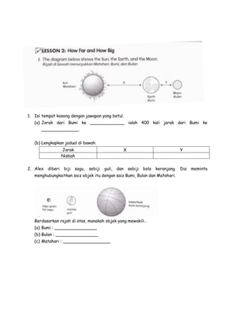 Sains yr4 sistem suria | PDF