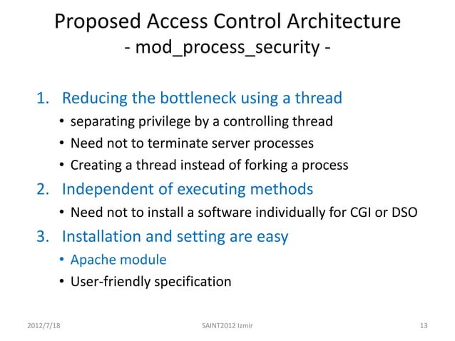 Saint2012 mod process security | PPT