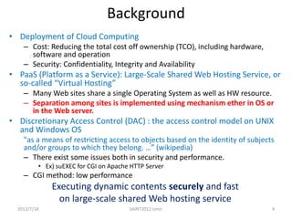 Saint2012 mod process security | PPT