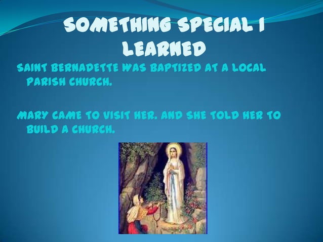 Saint bernadette2 | PPT