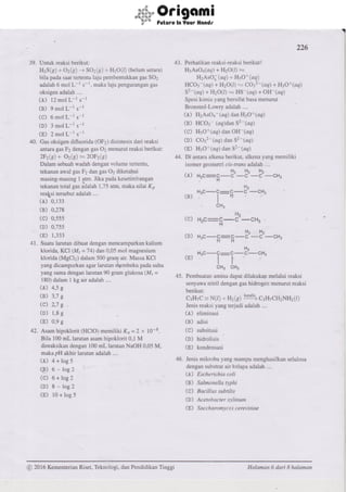 SOAL SBMPTN 2016 TKD SAINTEK KODE 226 | PDF