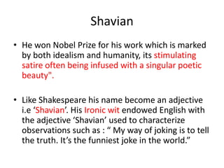 Saint joan ppt. about shaw | PPTX