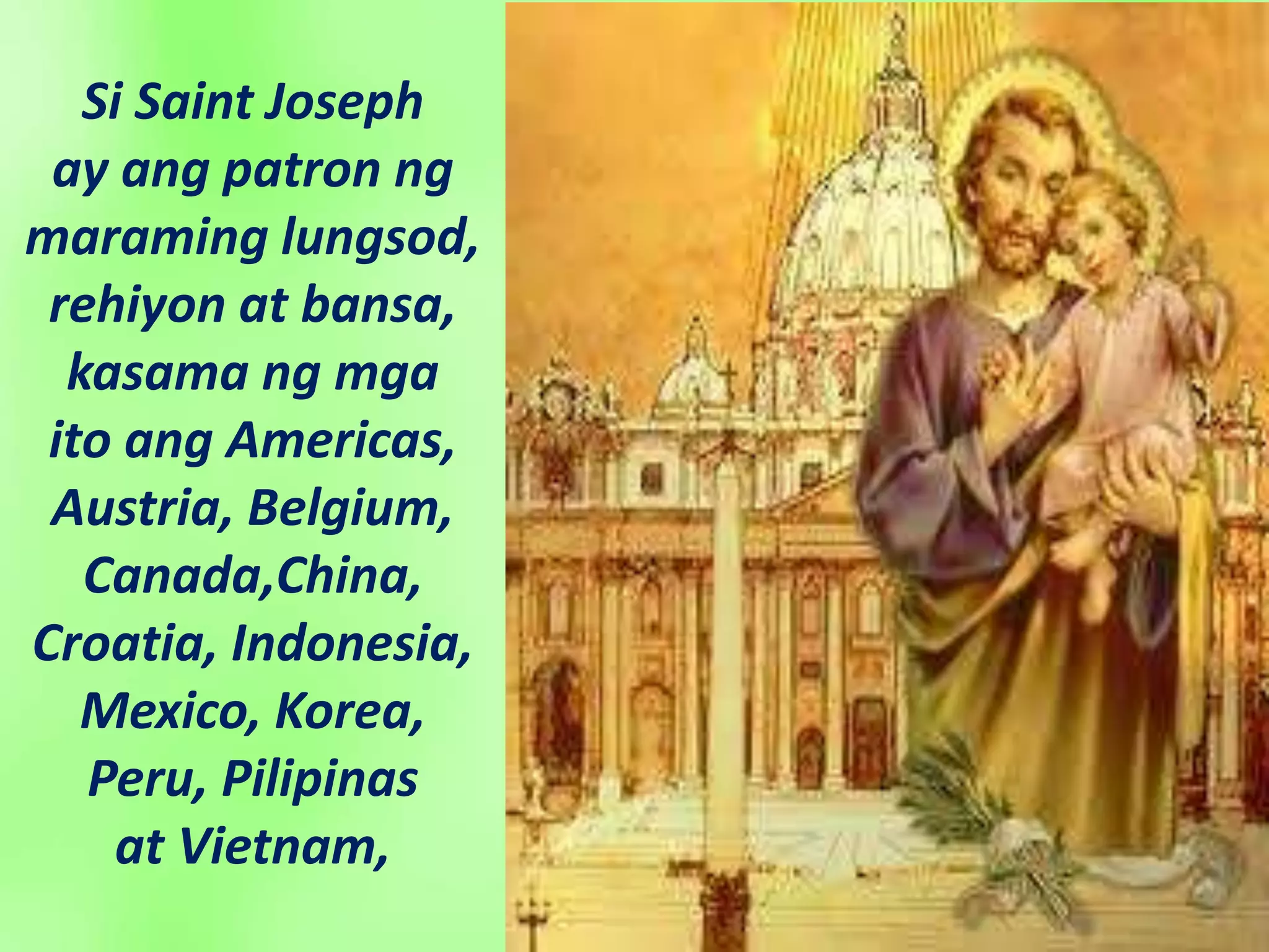Saint Joseph, worker, husband, father, saint (Filippin).pptx