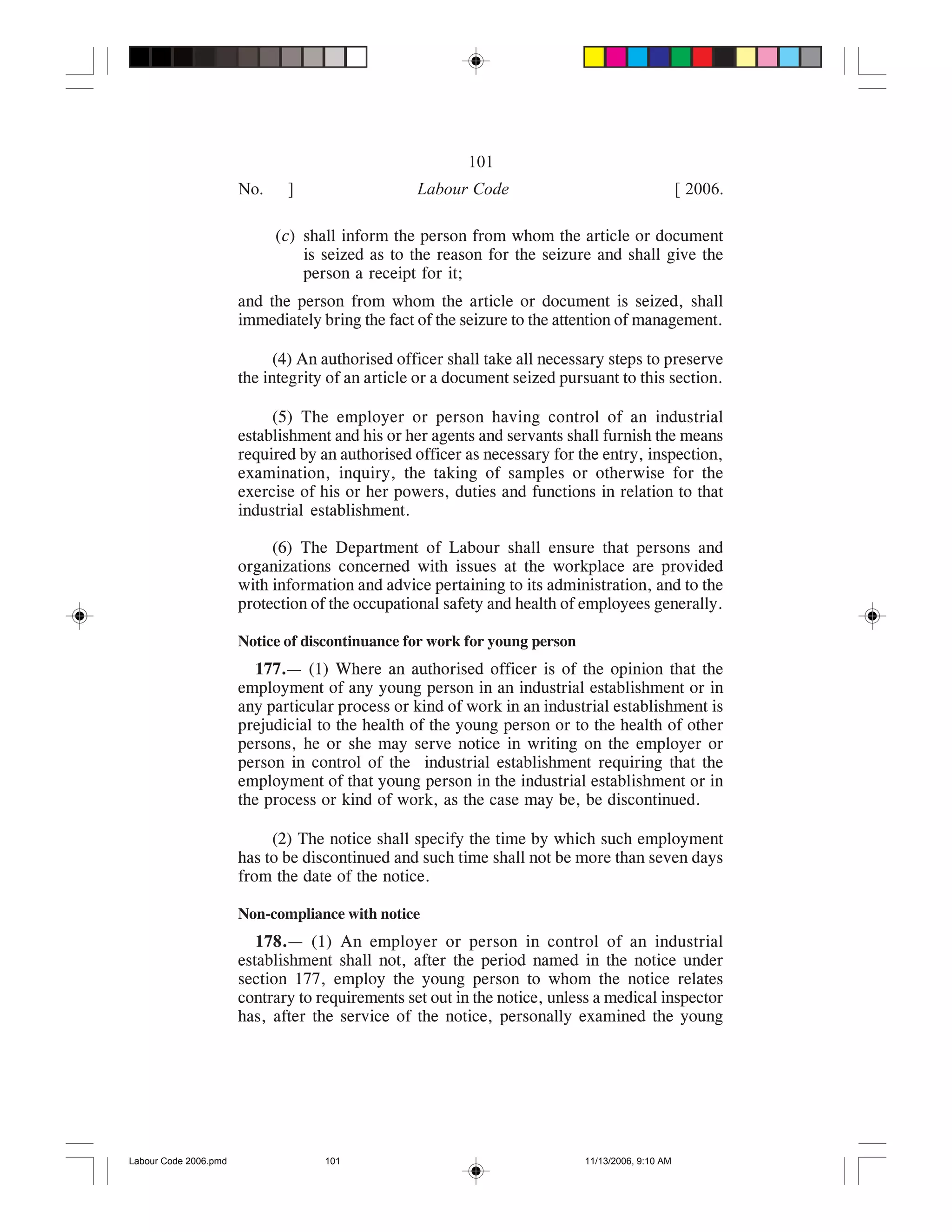 Saint lucialabourcode 2006 | PDF