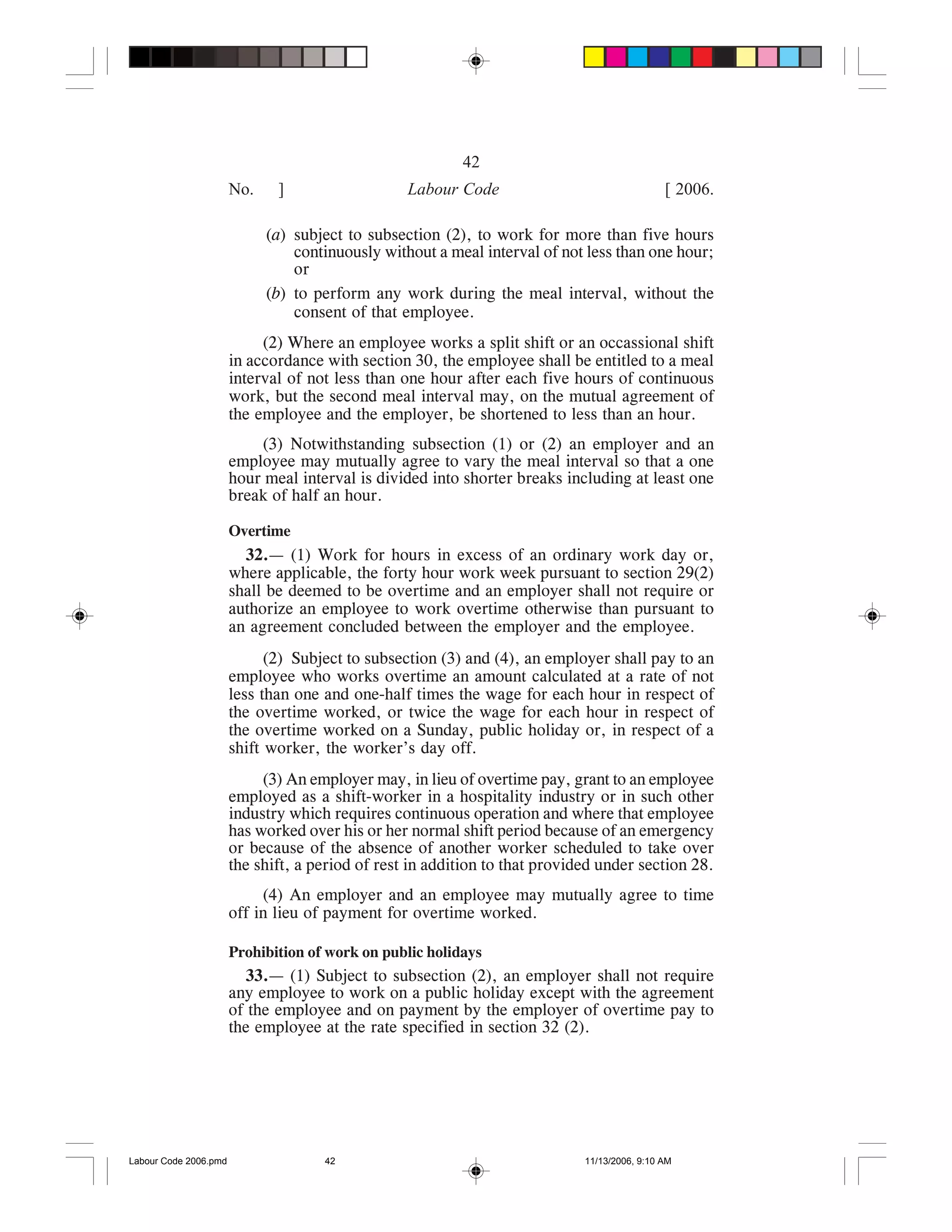 Saint lucialabourcode 2006 | PDF