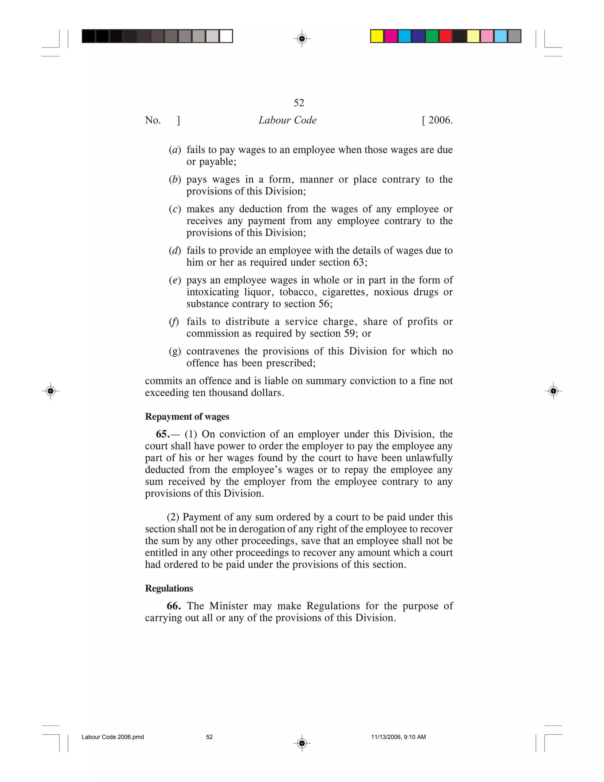 Saint lucialabourcode 2006 | PDF