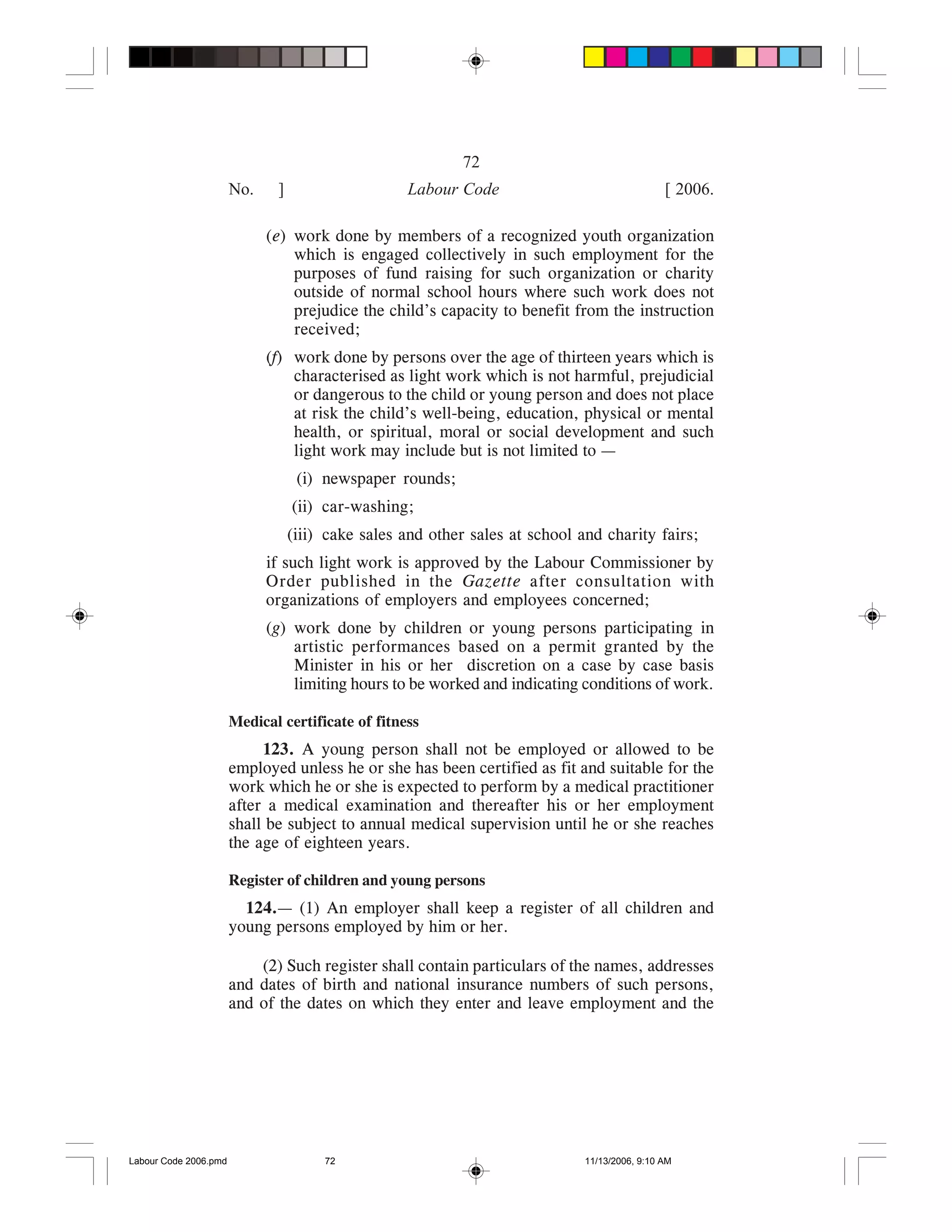 Saint lucialabourcode 2006 | PDF