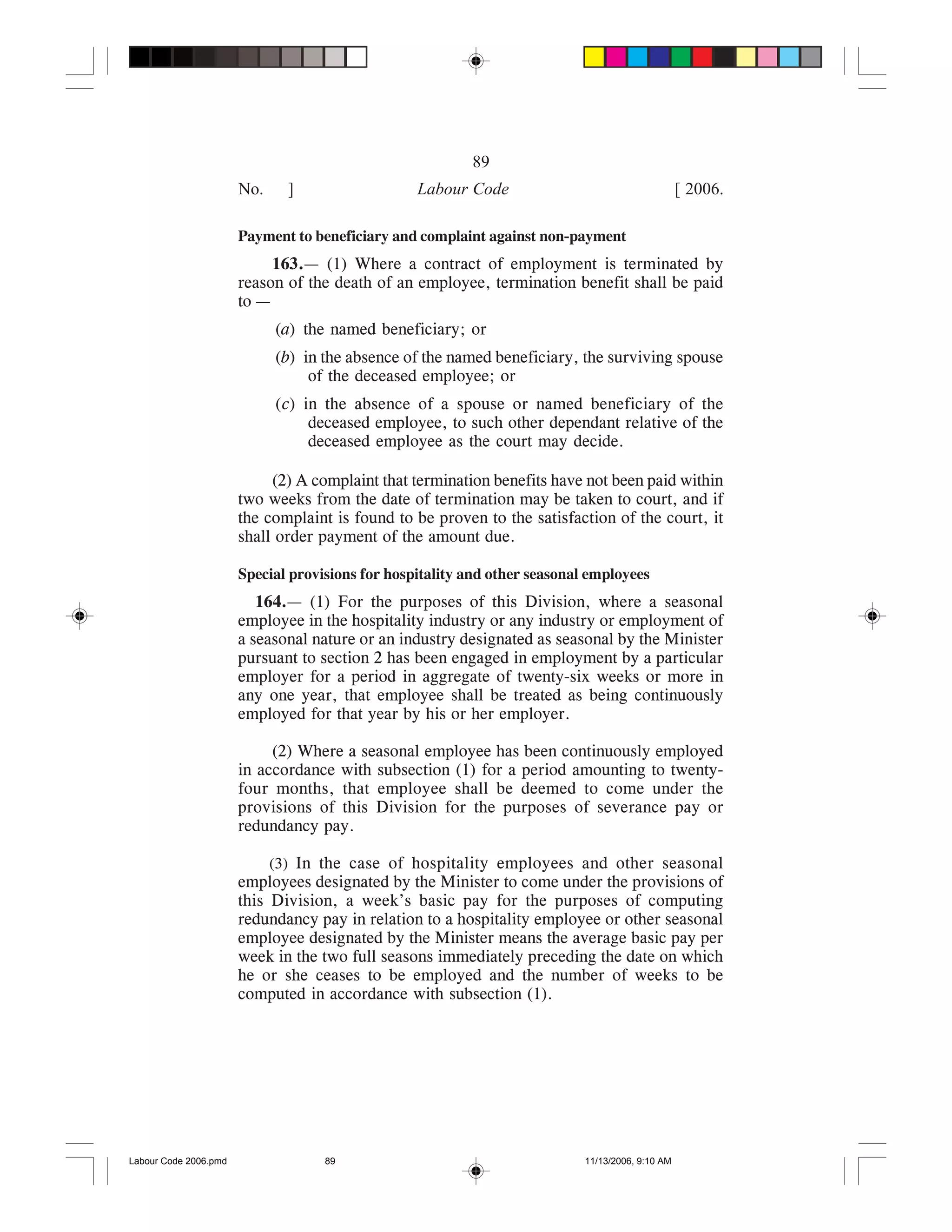 Saint lucialabourcode 2006 | PDF