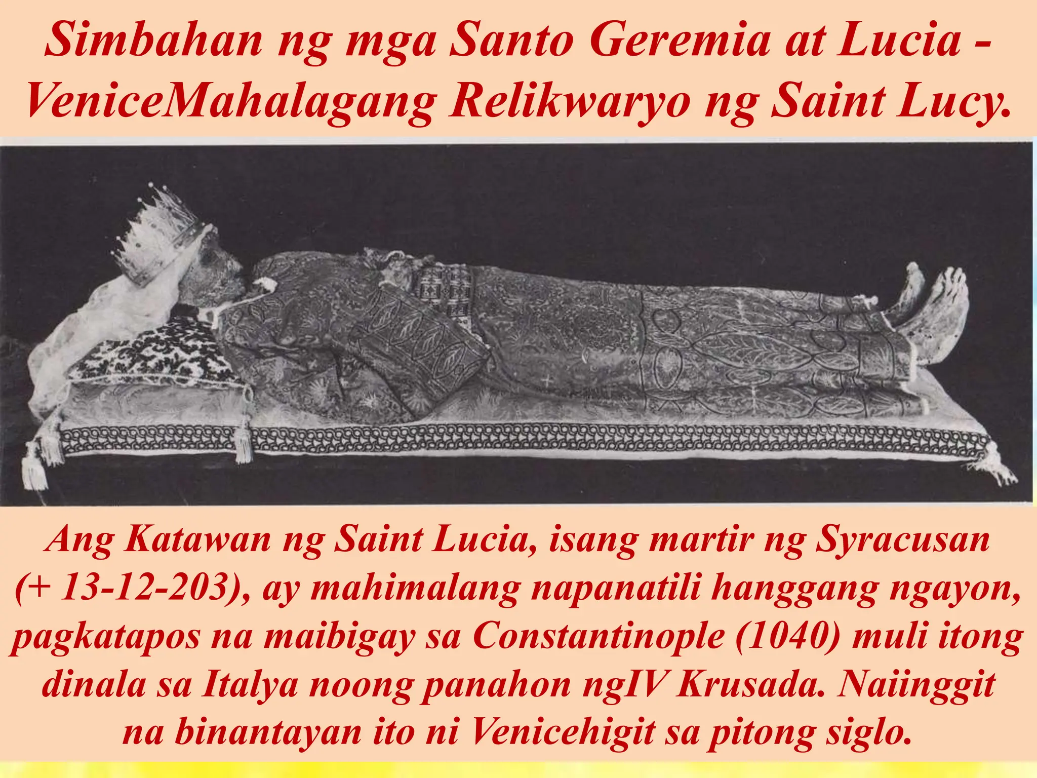 Saint Lucy, Virgin and Martyr (Tagalo-Filipino).pptx