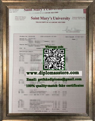 Saint Mary's University Transcript, SMU transcript | PDF