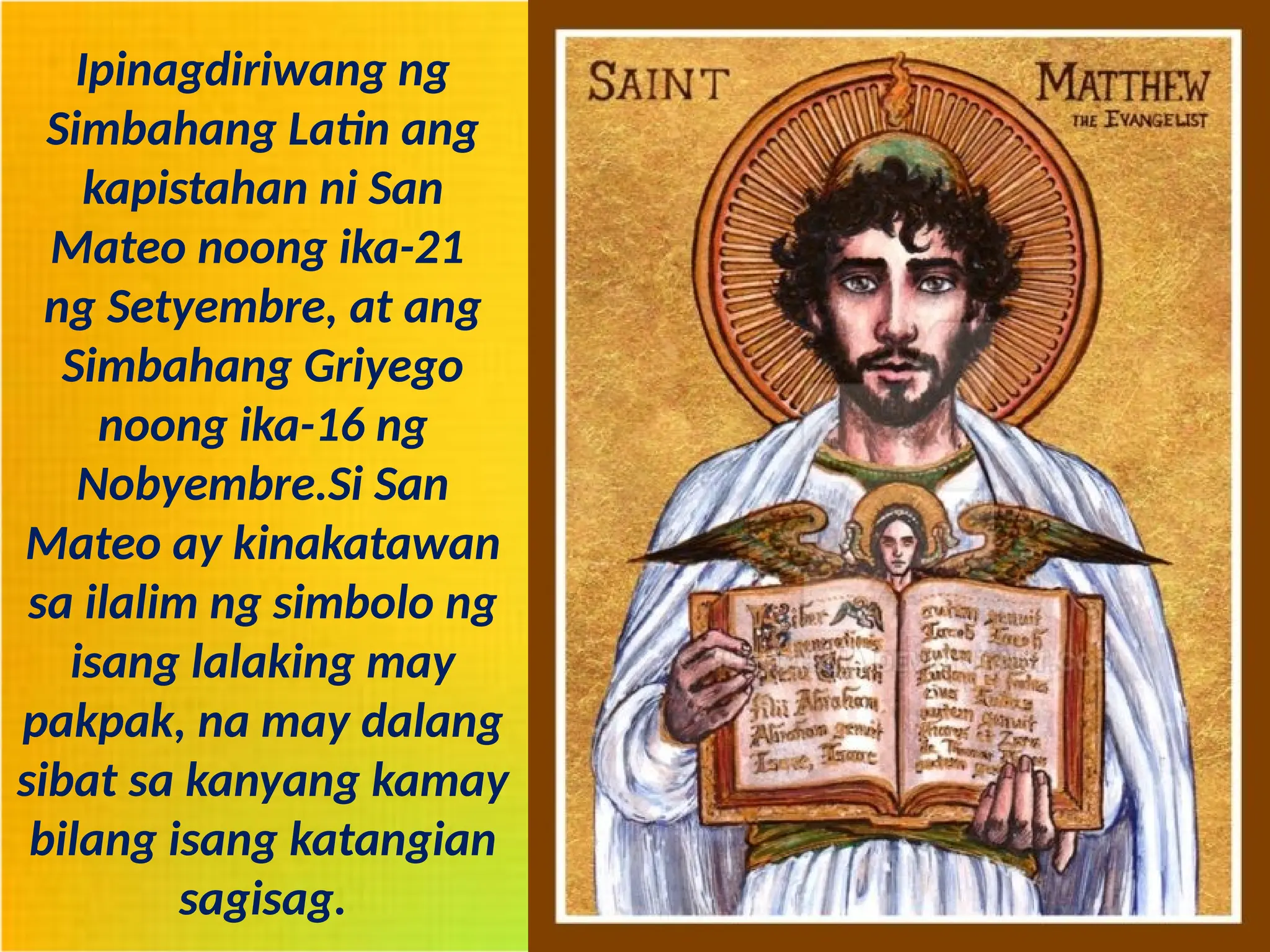 Saint Matthew, Apostle and Evangelist (Filipino).pptx