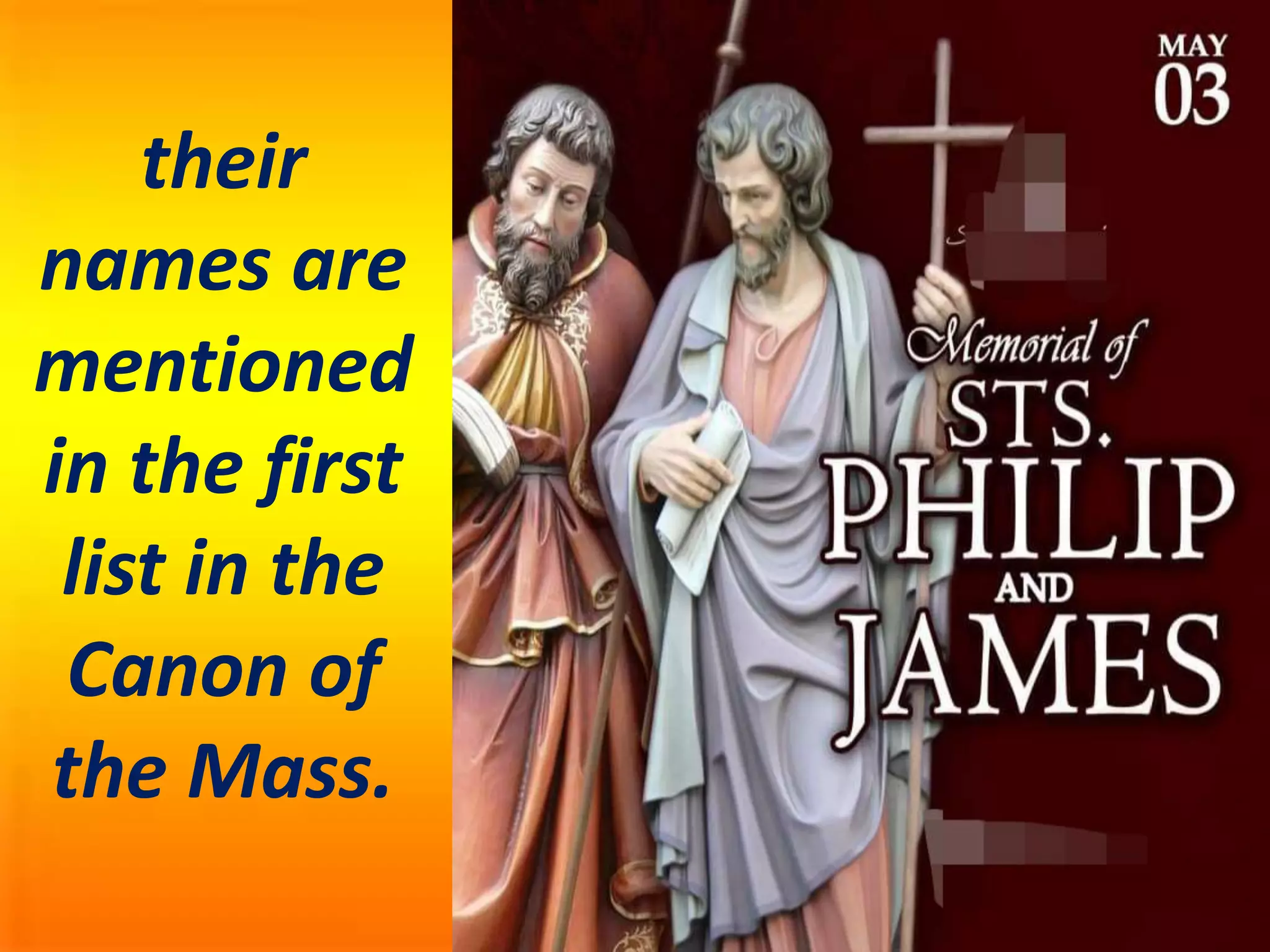 Saints Philip and James the lesser; Apostles.pptx