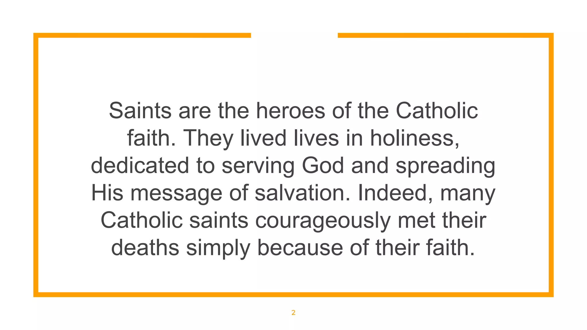 Catholic Saints | PPTX