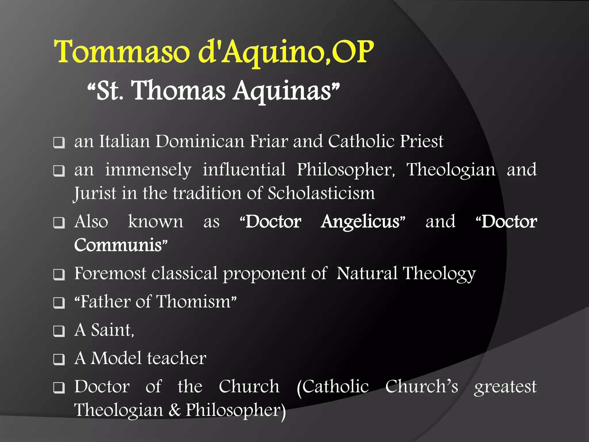 Saint thomas aquinas | PPTX
