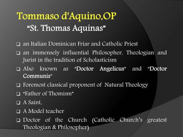 Saint thomas aquinas | PPTX