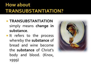Saint Thomas Aquinas on Transubstantiation | PPTX | Christianity ...
