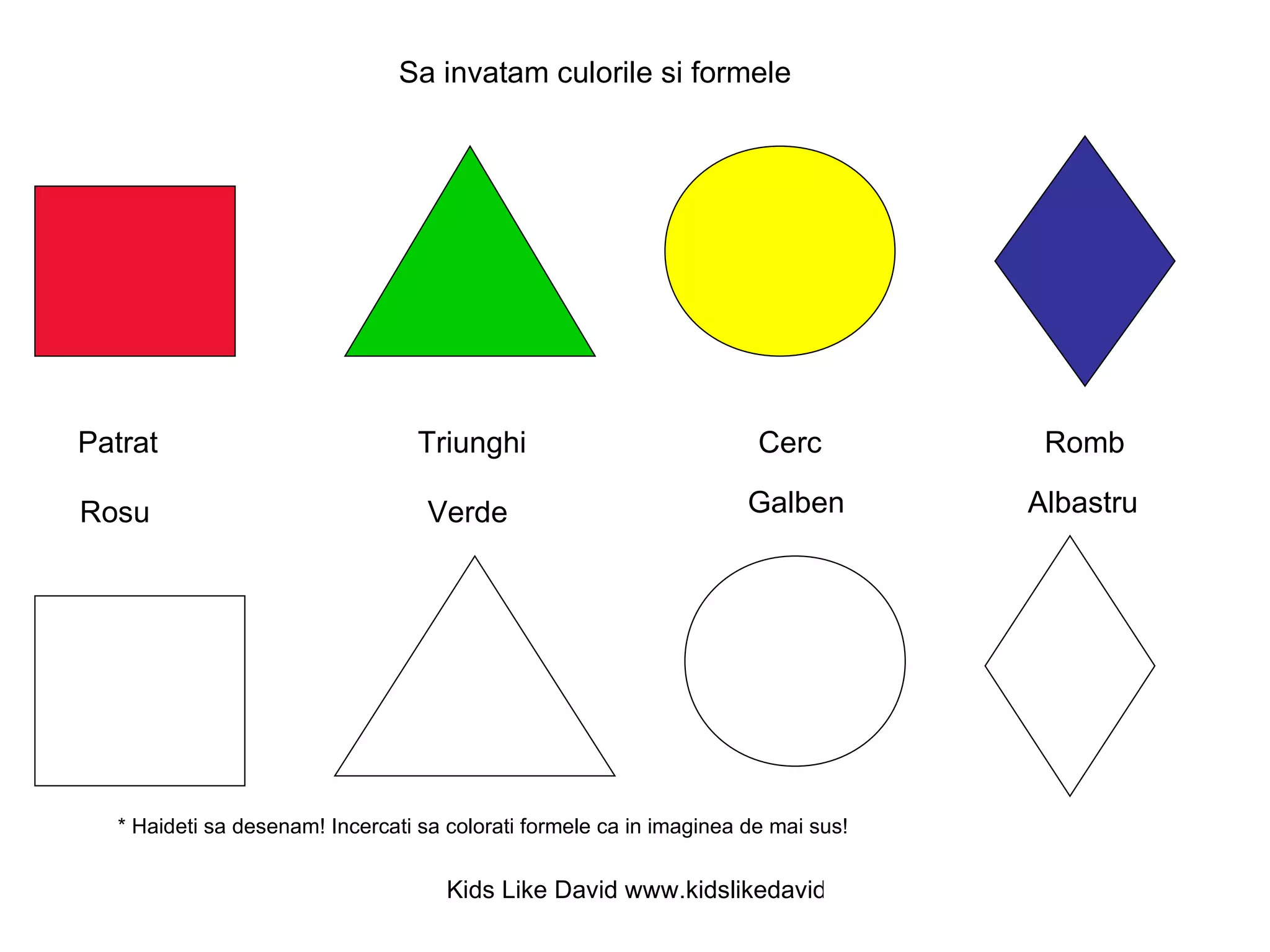 Sa invatam culorile, formele si literele | PPT