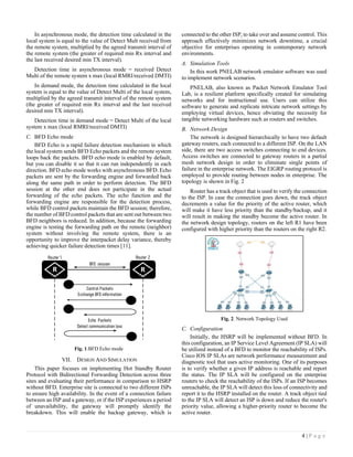 Performance Evaluation of Bidirectional Forwarding Detection (BFD) over the First Hop Redundancy ...