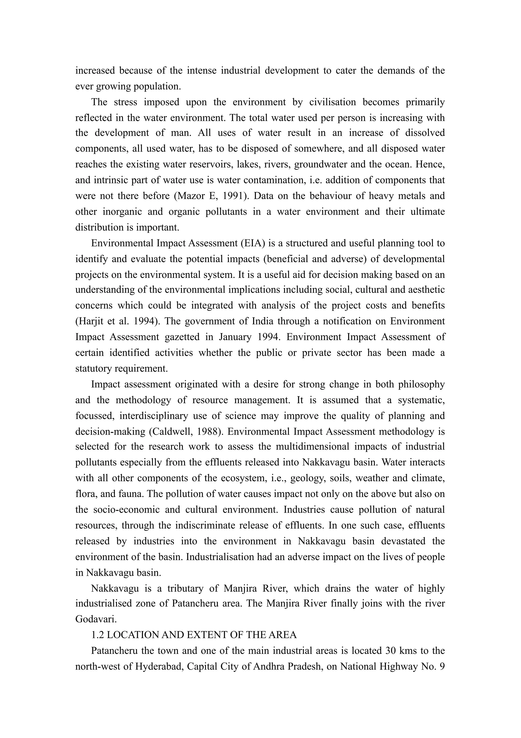 Most polluted Industrial area Environmental Impact assessment | PDF