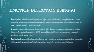 Aiml object detection using ai in the same to you so much bala ji | PPT ...