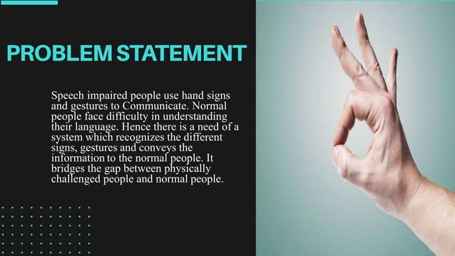 Hand gesture recognition PROJECT PPT.pptx | Computing | Technology ...