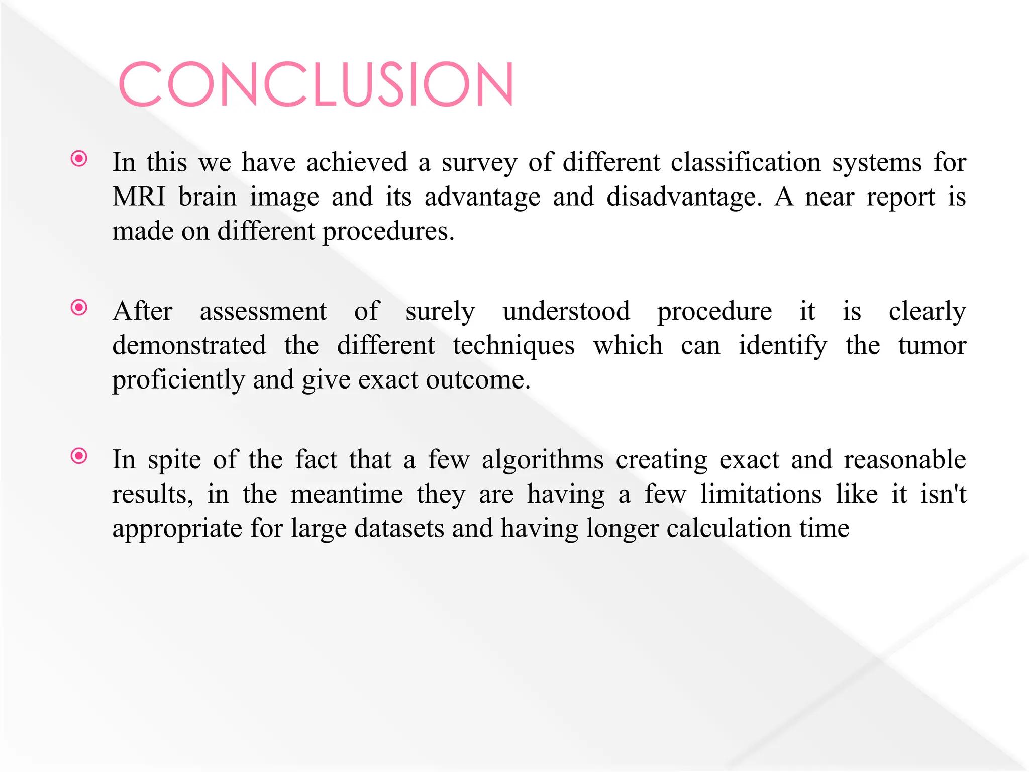 A noval methodology for tumor detection in mri images | PPT