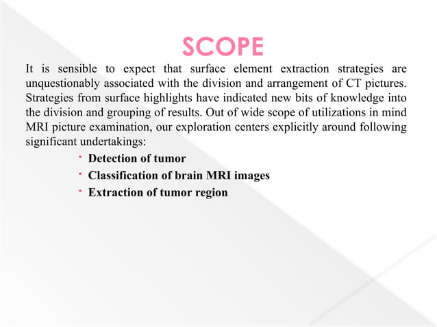 A noval methodology for tumor detection in mri images | PPT