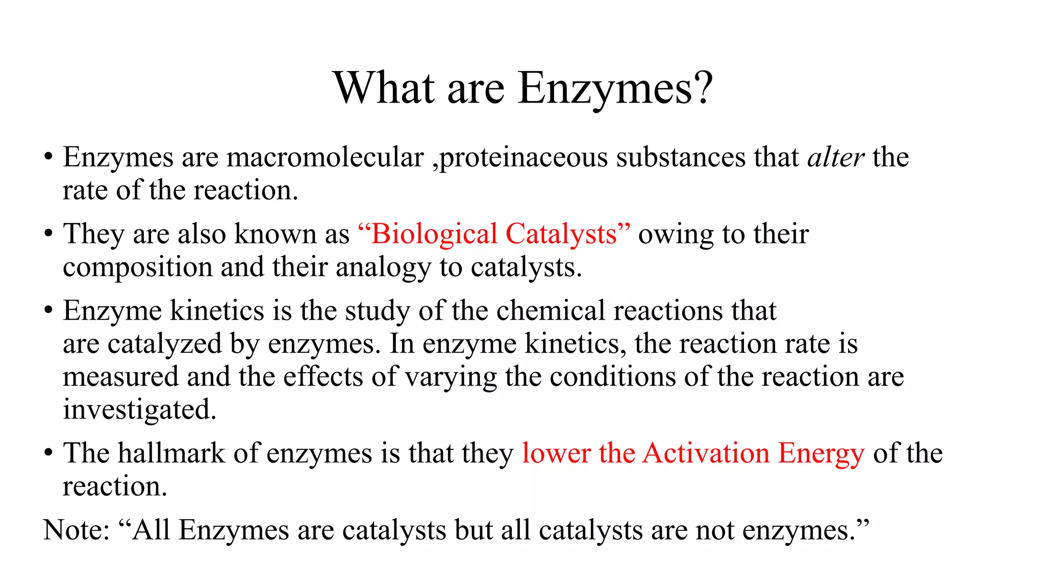 Steps involved in Enzymatic Reactions | PPTX