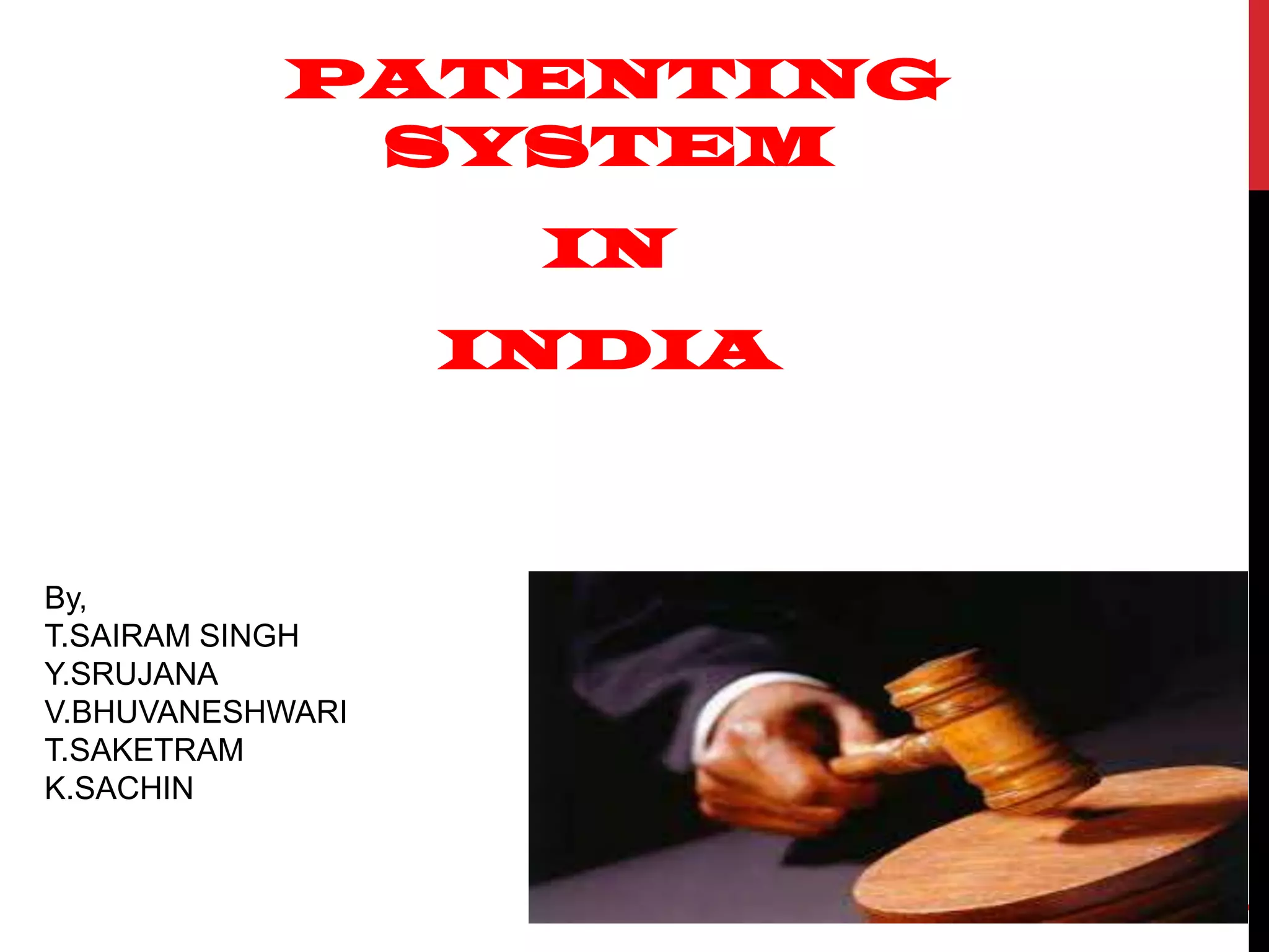 patenting procedure in india | PPT