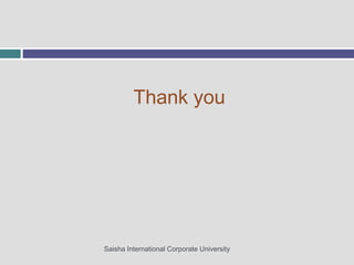 Saisha International Corporate University | PPT