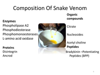 Medicinal Uses of Snake Venom | PPTX