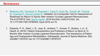 Factors Influencing the Outcomes of a Validated Return to Sports Test ...