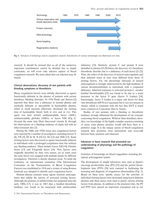 Historical perspective and future direction of coagulation research | PDF