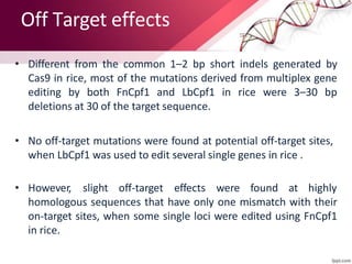 CRISPR-Cas: for crop improvement | PPTX