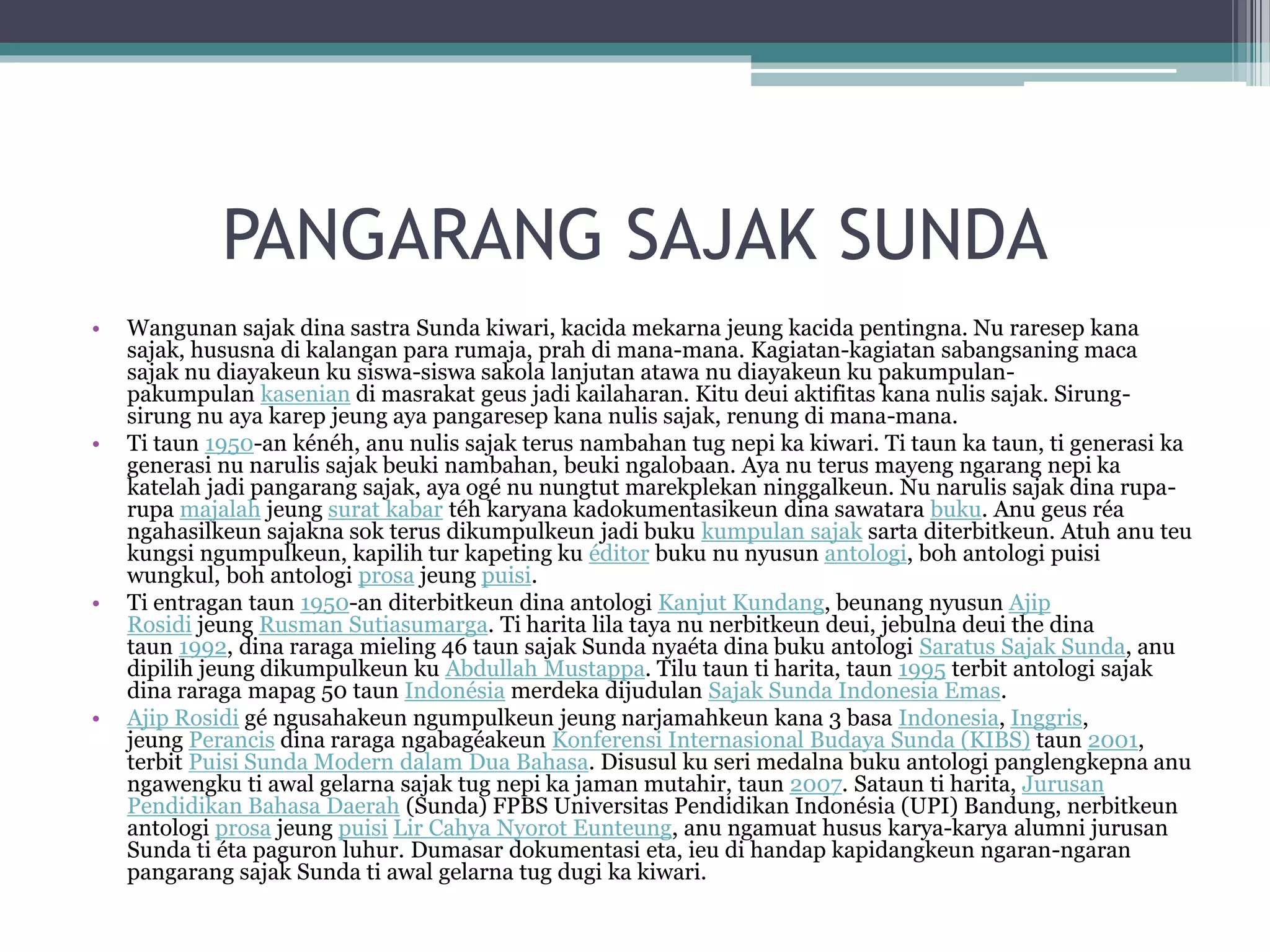 Sajak Sunda | PPTX