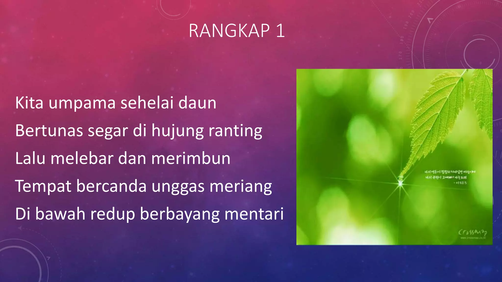 Sajak kita umpama sehelai daun | PPTX
