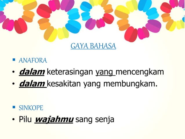 Sajak Senja Di Palang Besi | PPTX
