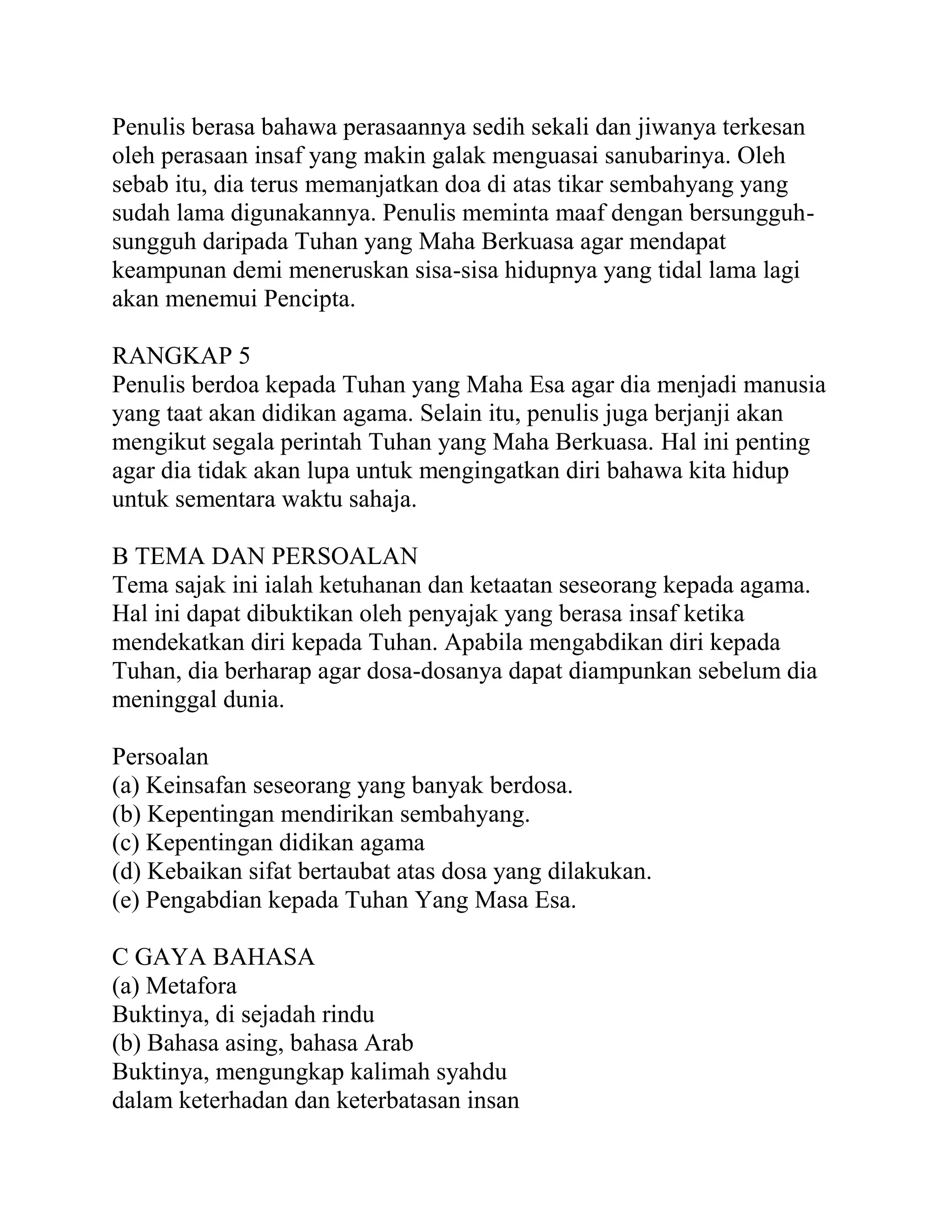 Sajak sejadah rindu | PDF