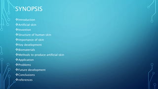 artificial skin | PPTX