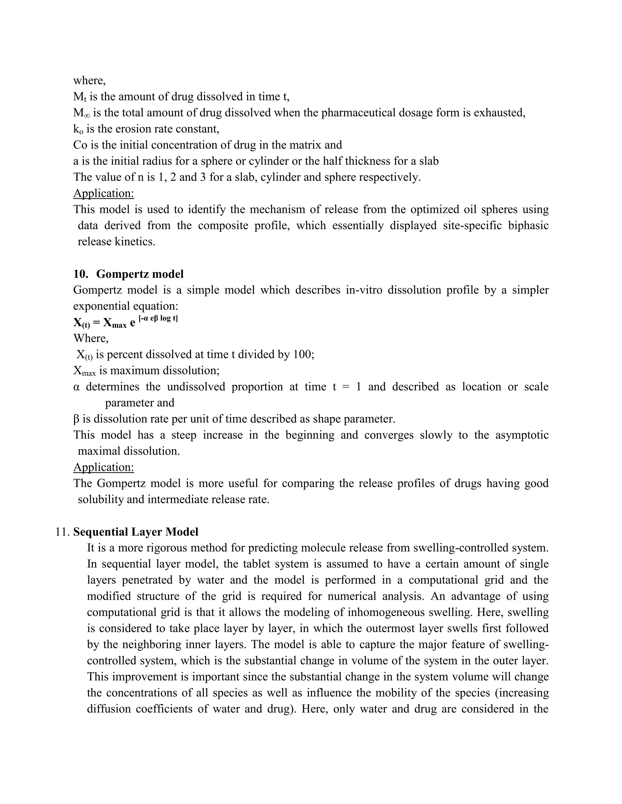 mathematical models for drug release studies | PDF