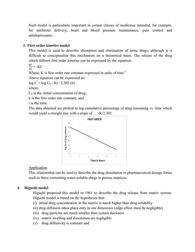 mathematical models for drug release studies | PDF | Pharmaceutical ...