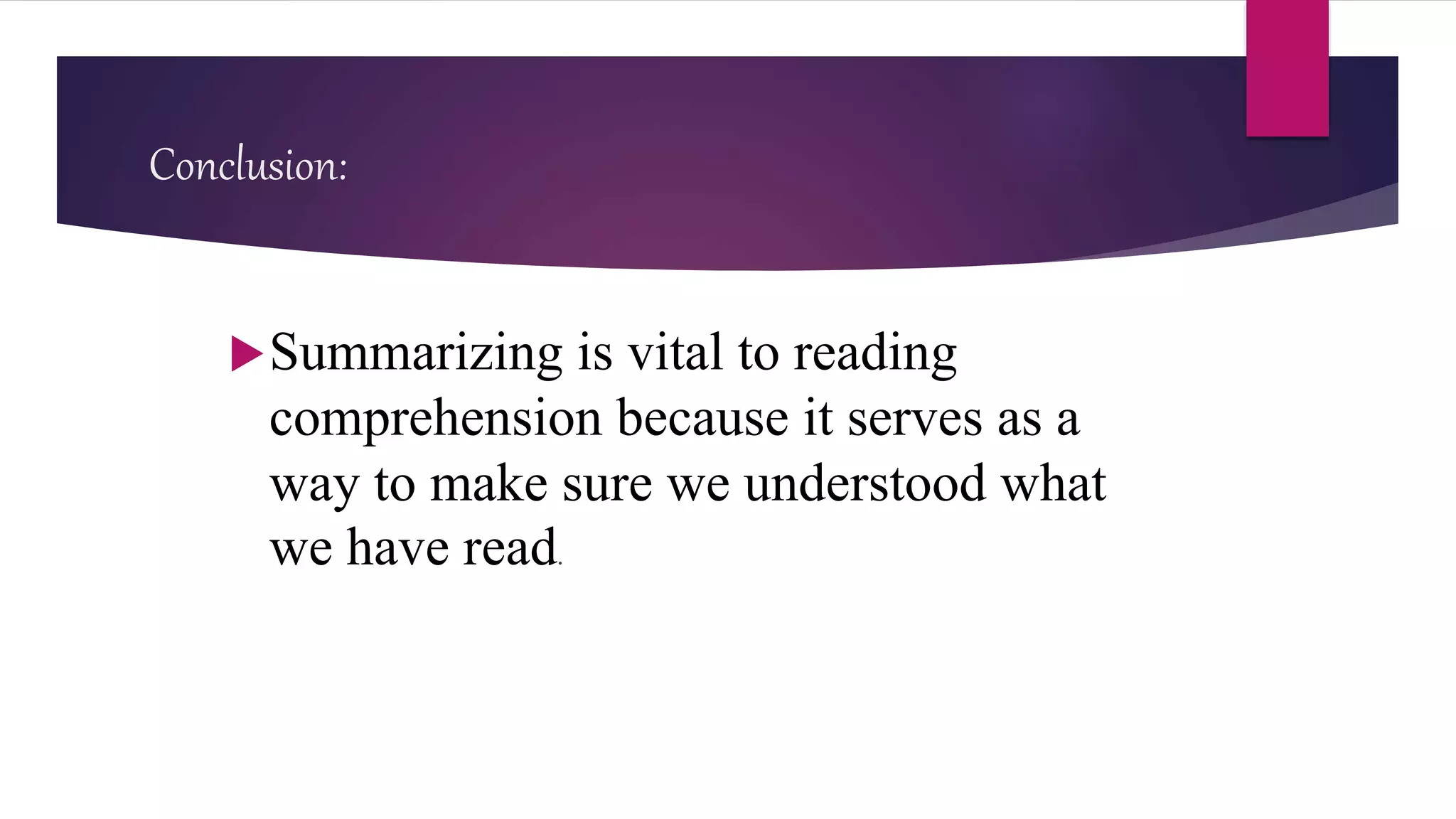 presentation of summarizing | PPTX