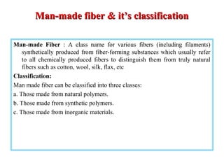 Fundamentals of Textile & Man made fiber | PPT