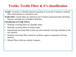 Fundamentals of Textile & Man made fiber | PPT
