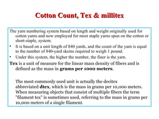 Fundamentals of Textile & Man made fiber | PPT