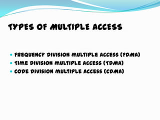 multiple access techniques used in wireless communication | PPTX | Computer Networking | Computing