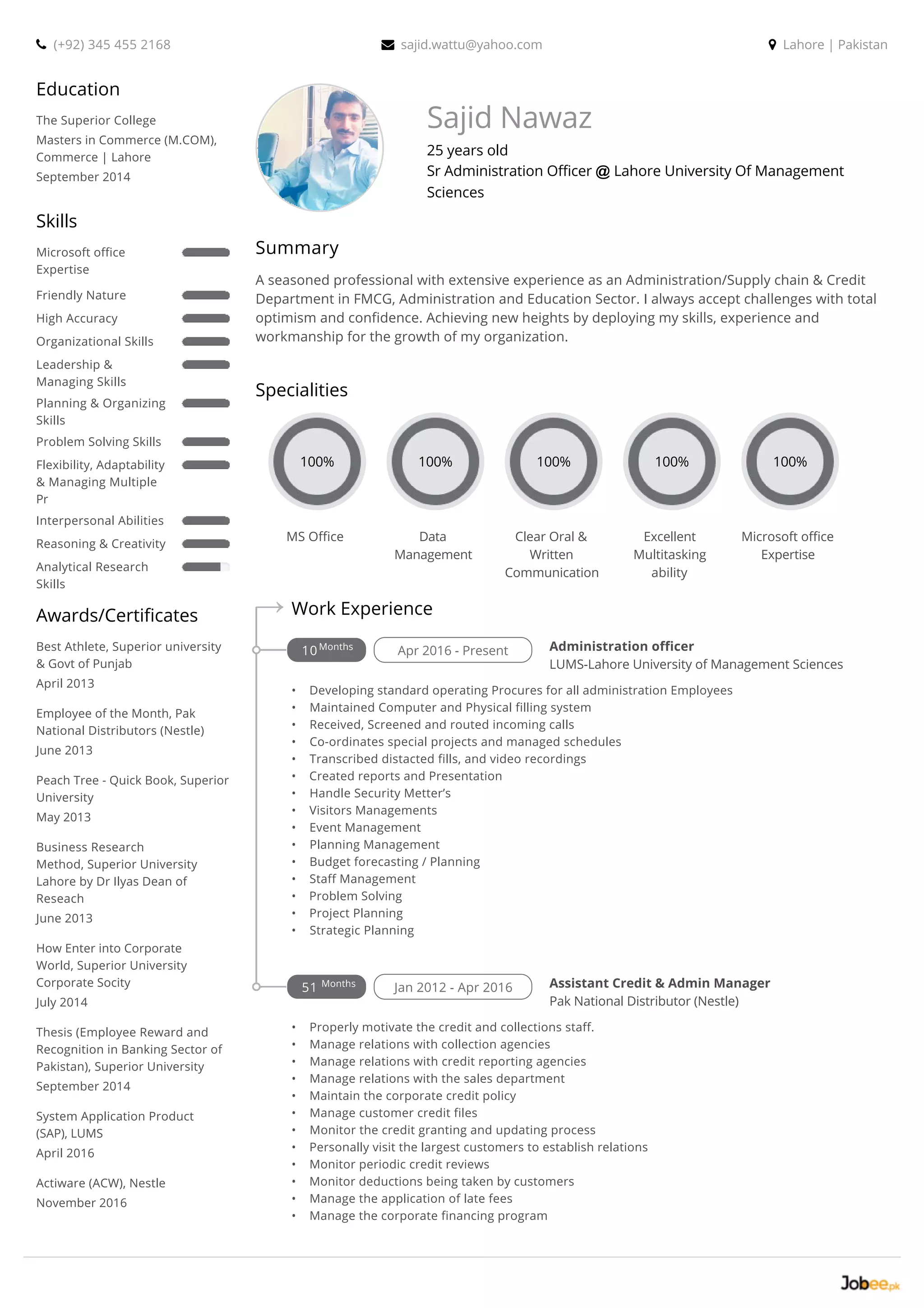 Sajid Nawaz CV | PDF