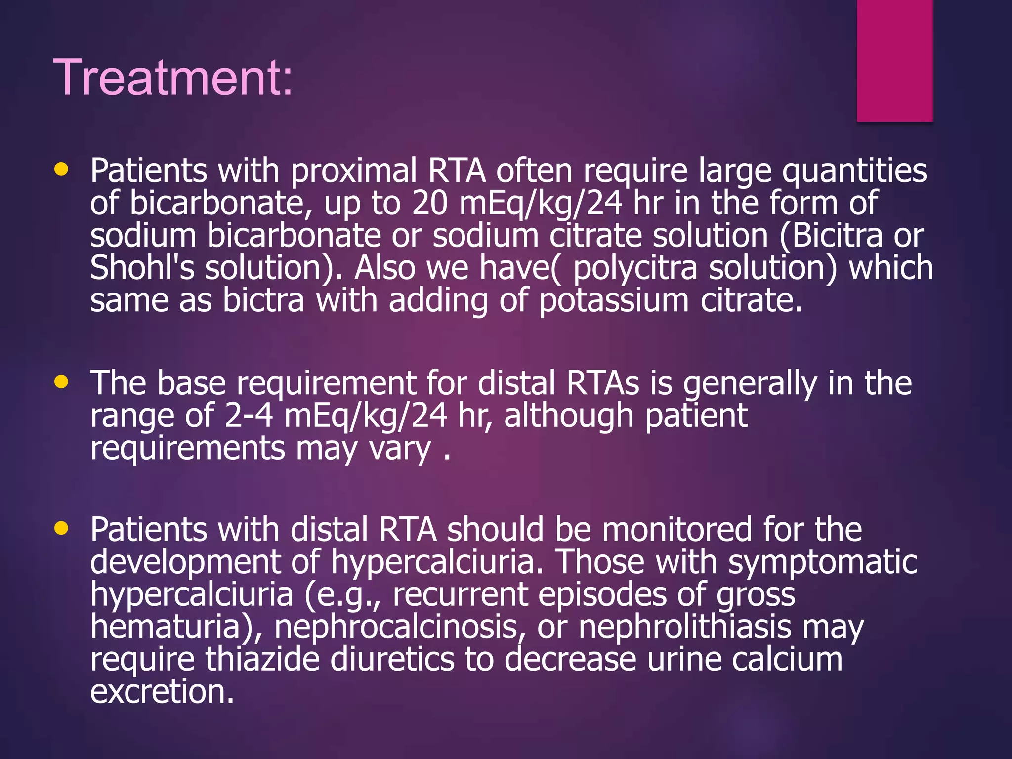 RENAL TUBULAR ACIDOSIS | PPTX