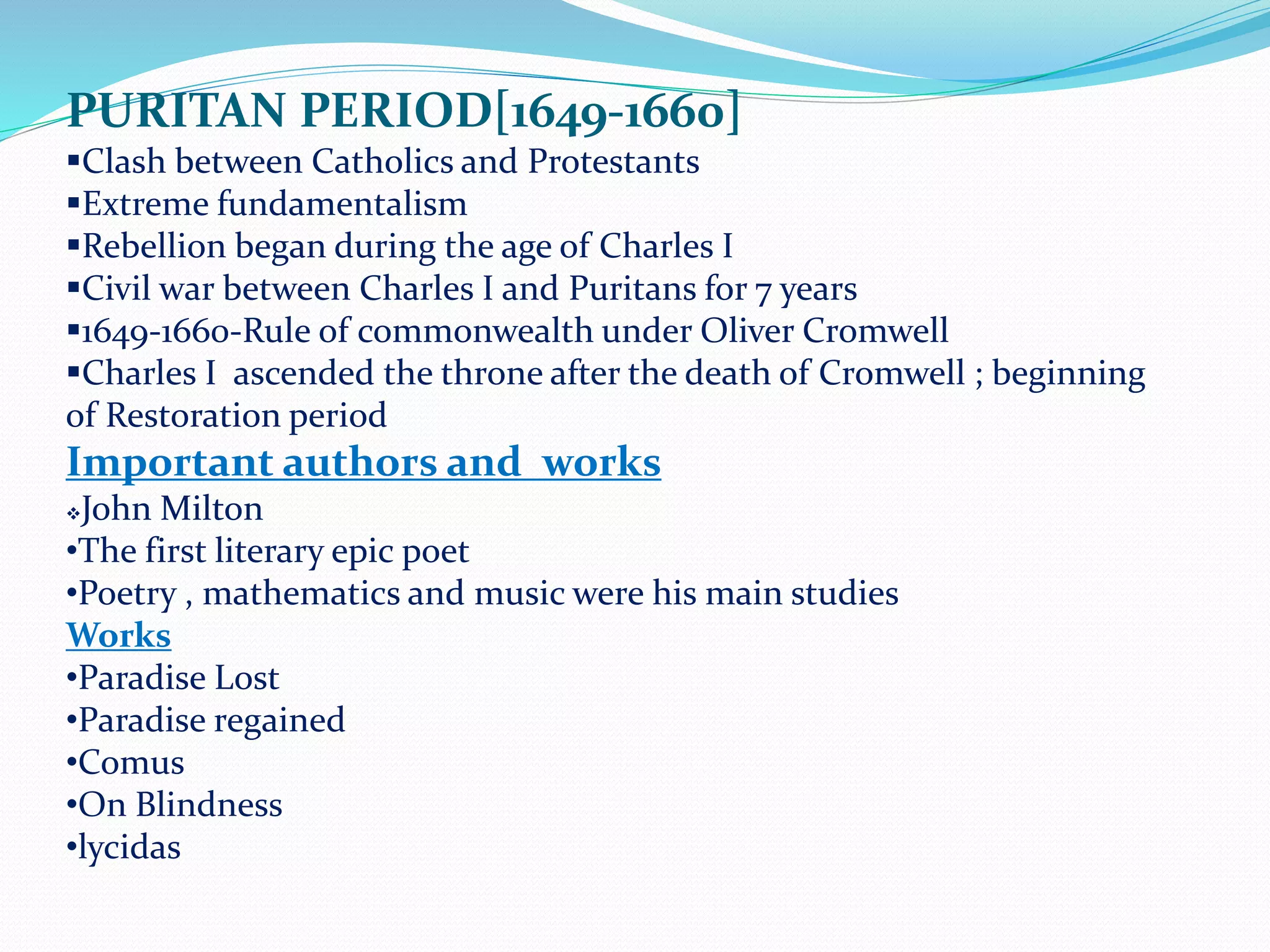 Ages of English Literature | PPTX